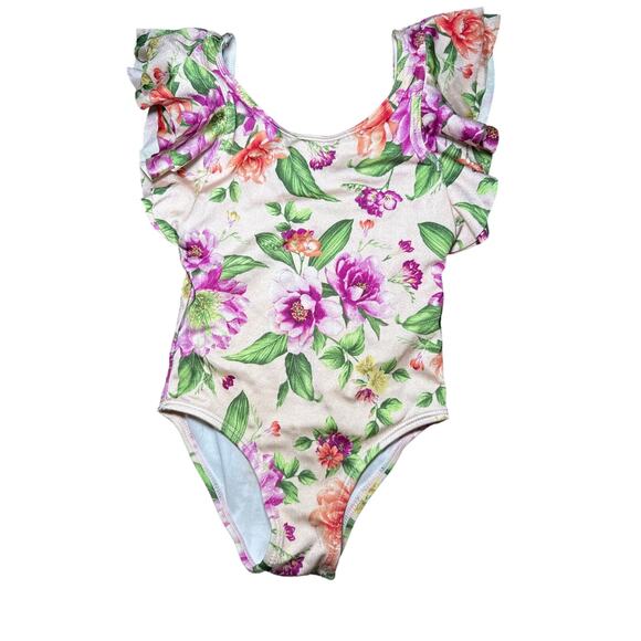 Janie and Jack | Swim | Janie Jack Floral Ruffle Strap One Piece Swim ...